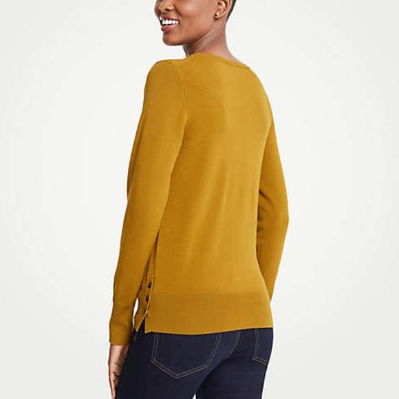 Ann Taylor | Sweaters | New Ann Taylor Side Button Sweater In Night Sky | Poshmark